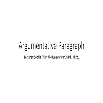 Argumentative Paragraph.pptx