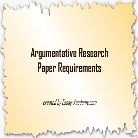 How to write an argumentative essay | PPT