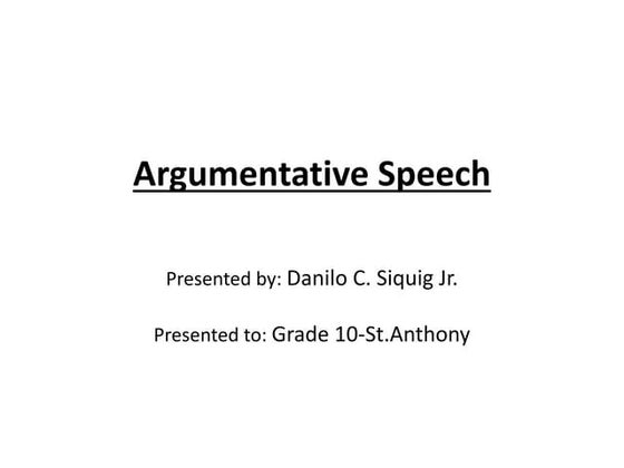 Argumentative essay ppt | PPTX