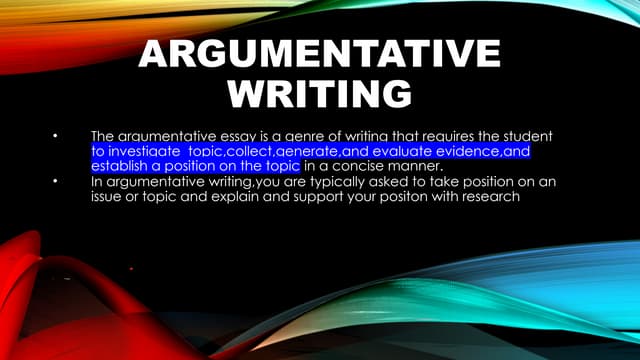 Argumentative essay ppt | PPTX