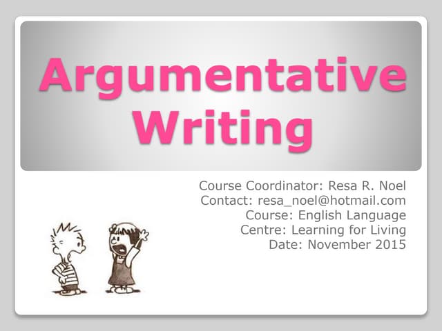 Argumentative essay ppt | PPTX