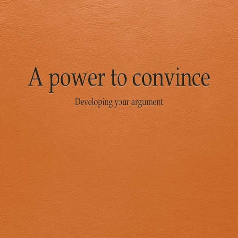 Argument development | PPTX