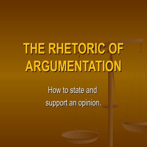 Argumentative speech | PPTX