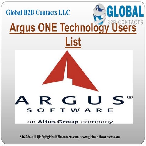 Argus one technology users list | PPTX | Email | Internet