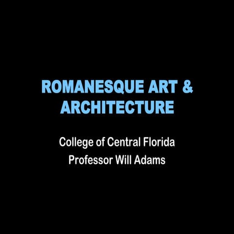 Romanesque art in Europe ppt | PPTX