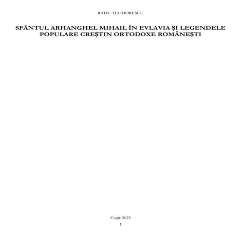 SFÂNTUL ARHANGHEL MIHAIL ÎN EVLAVIA ȘI LEGENDELE POPULARE CREȘTIN ...
