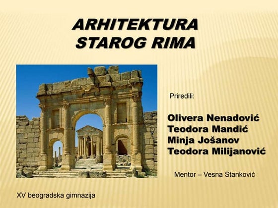 Rimska umetnost – antičko slikarstvo, mozaik i.pptx