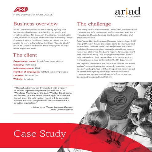 Ariad Case Study | PDF