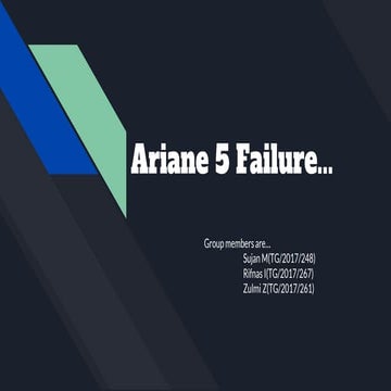 Ariane 5 failure (3) | PPTX