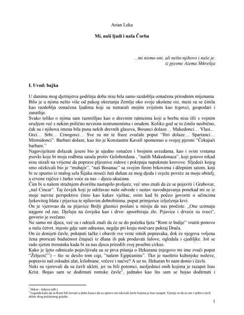 Arian Leka Poems into Croatian | PDF