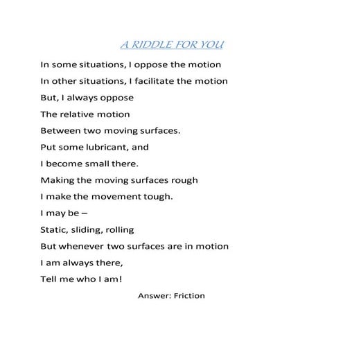 A riddle for you | PDF