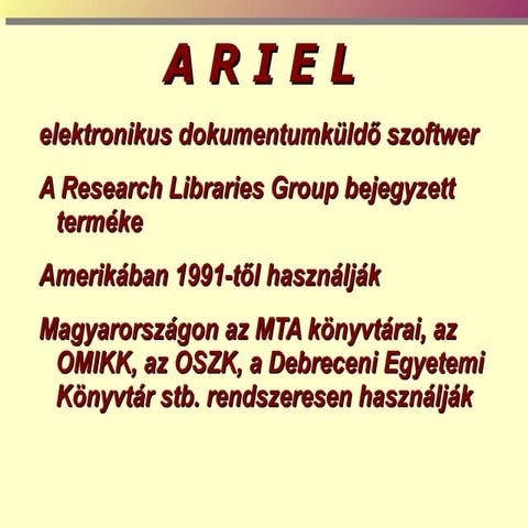 Ariel2 1 | PPT