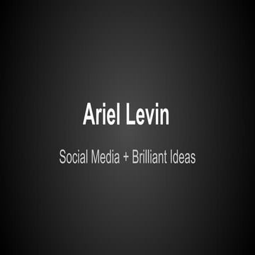 Ariel Levin - What I Do | PDF