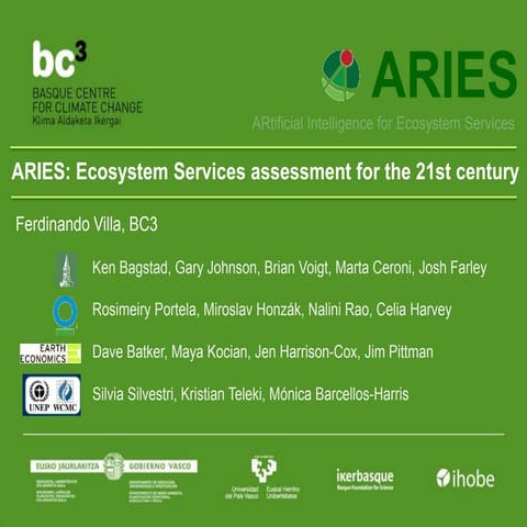 ARIES - ARtificial Intelligence for Ecosystem Services | PPTX