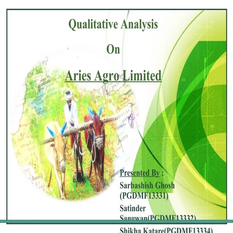 Aries agro ltd | PPT