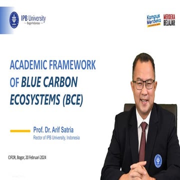 Academic Framework of Blue Carbon Ecosystems (BCE) | PDF