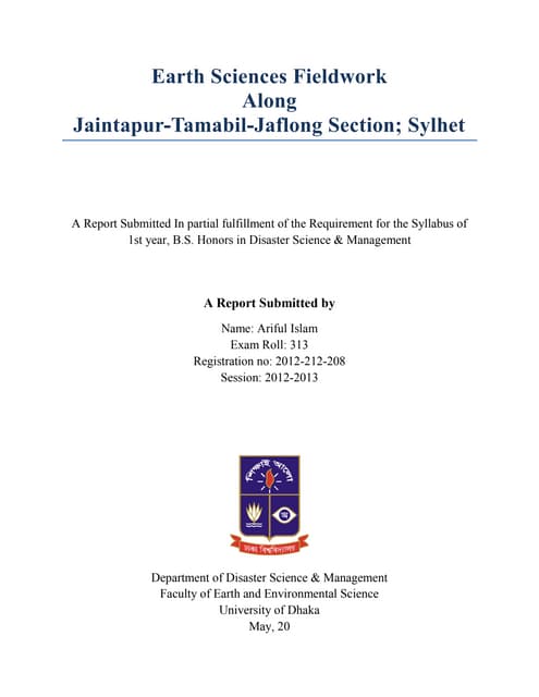 Geological fieldwork report | PDF