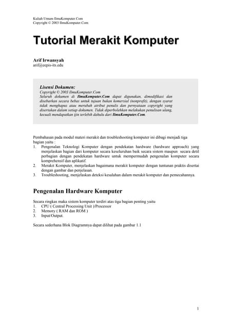 Modul merakit-komputer-pdf | PDF