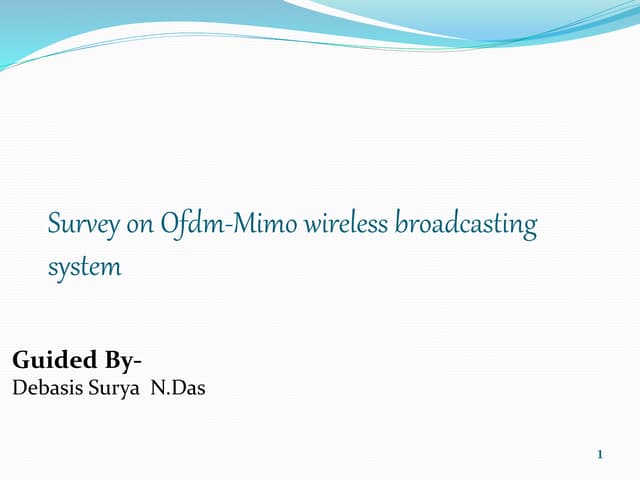 Mimo in Wireless Communication | PPTX | Computer Networking | Computing