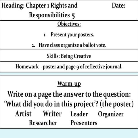 Rights and Responsibilities 5 | PPTX