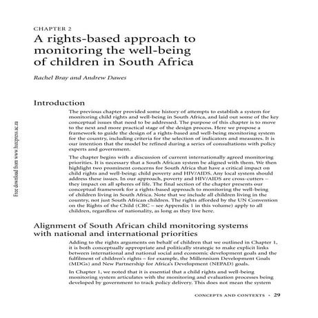 A Rights Based Approach To Monitoring The Well Being Of Children In ...
