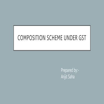 GST Composition Scheme | PPTX