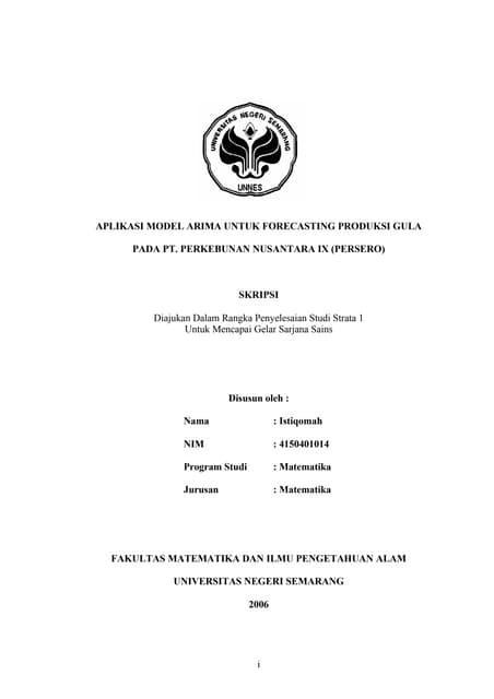 Modul Tutorial Arima | PPT