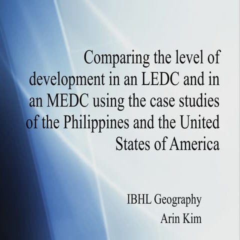 Comparison of Development in the Philippines and the USA | PPT