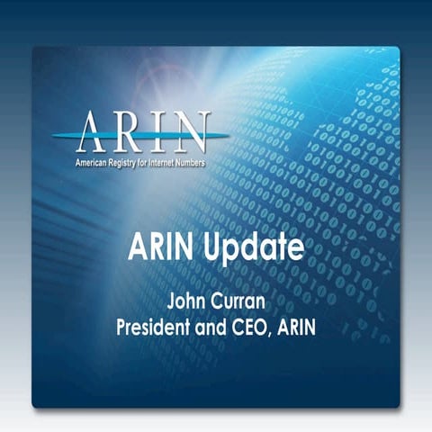 ARIN Update | PPT