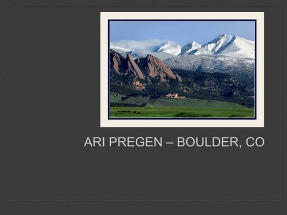 Ari Pregen - Boulder, Co Infographic | PDF