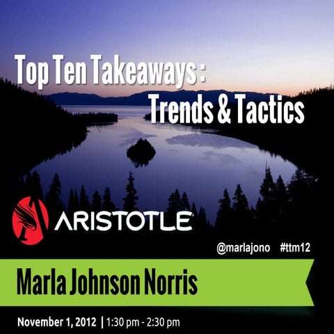 Top Ten Takeaways: Trends & Tactis | PPT