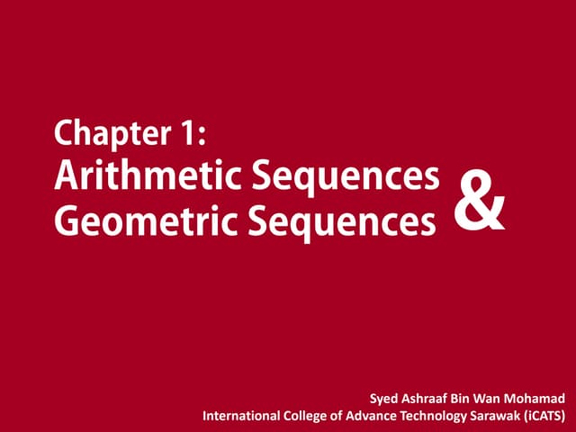 Arithmetic sequence G10.pptx | Homework and Study | Education