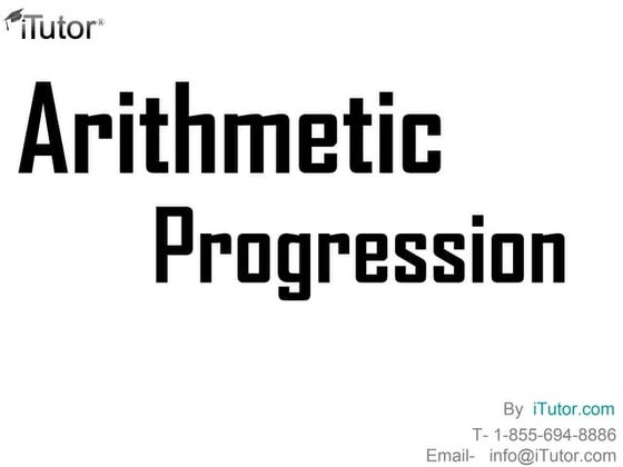 Arithmetic Progression Ppt 7571