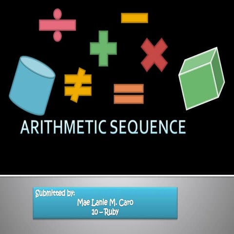Arithmetic sequence proj. | PPT