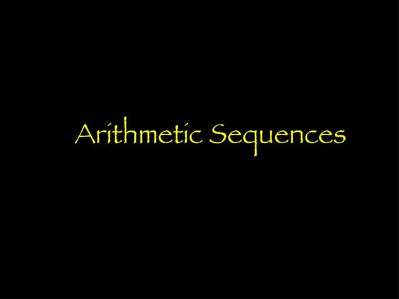 Arithmetic Sequence And Series Pptx Physics Science