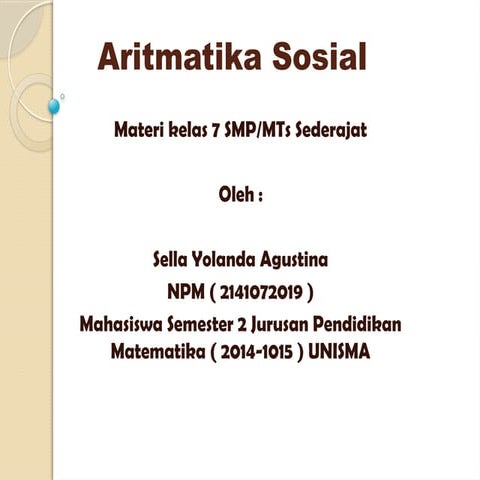 Aritmatika Sosiaxcszczczddddddddddddddddl Ppt Pptx