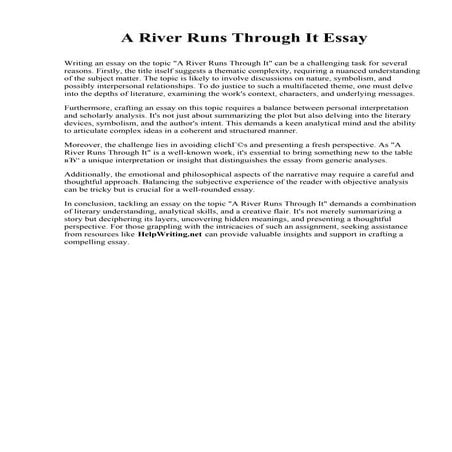 A River Runs Through It Essay.pdf