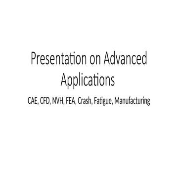 cae ppt about its features and the applications | PPTX