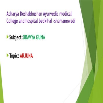 General information on Arjun tree | PPTX