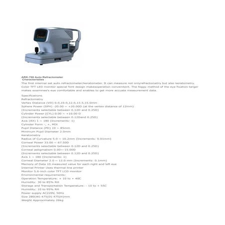 ：Ark 700 auto refractometer | ODT