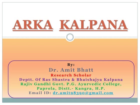 Aromatic waters | PPT