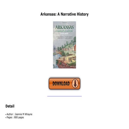 Arkansas: A Narrative History | PDF