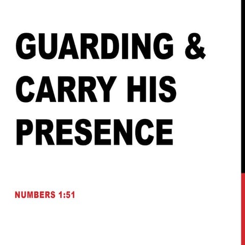 Arkbearers - Carrying God's Presence - Sermon - Numbers 1:21 | PPT