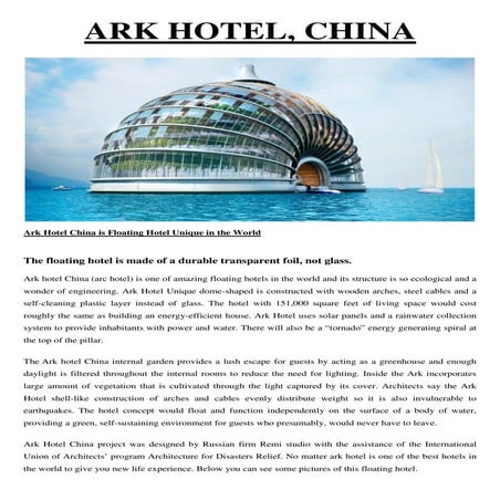 Ark hotel | PDF