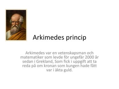 Arkimedes princip | PPT