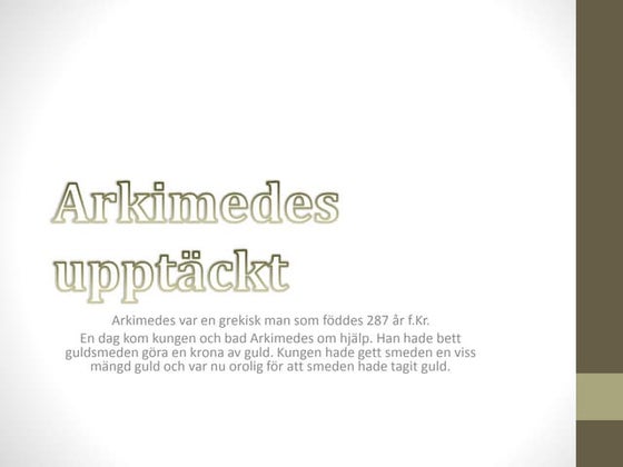 Arkimedes princip | PPT