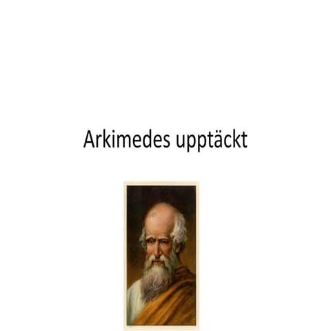 Arkimedes upptäckt | PPT