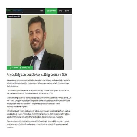 Arkios Italy con Double Consulting nella cessione a SQS Software ...