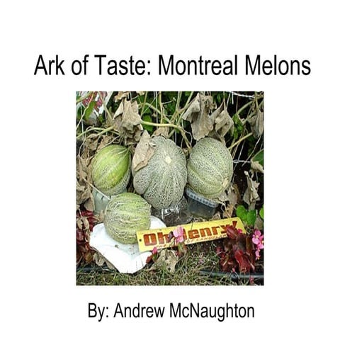 Ark Of Taste Montreal Melons | PPT