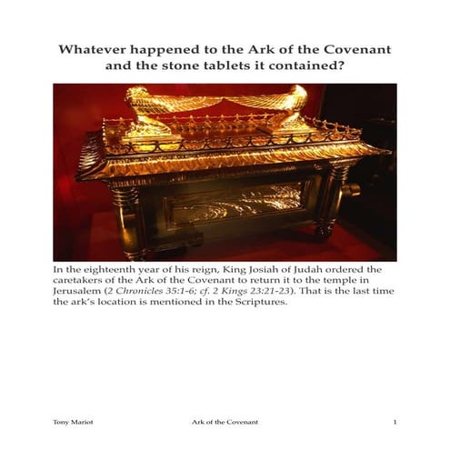 Ark of the Covenant | PDF